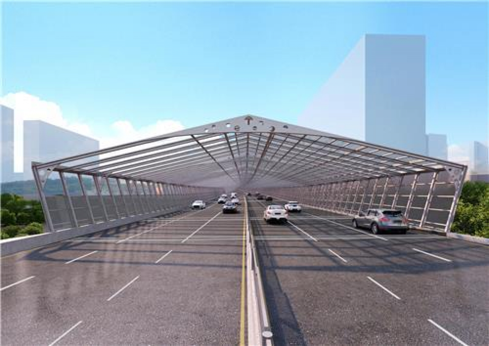 The world’s first solar-power soundproof tunnel on the Dongbu ...